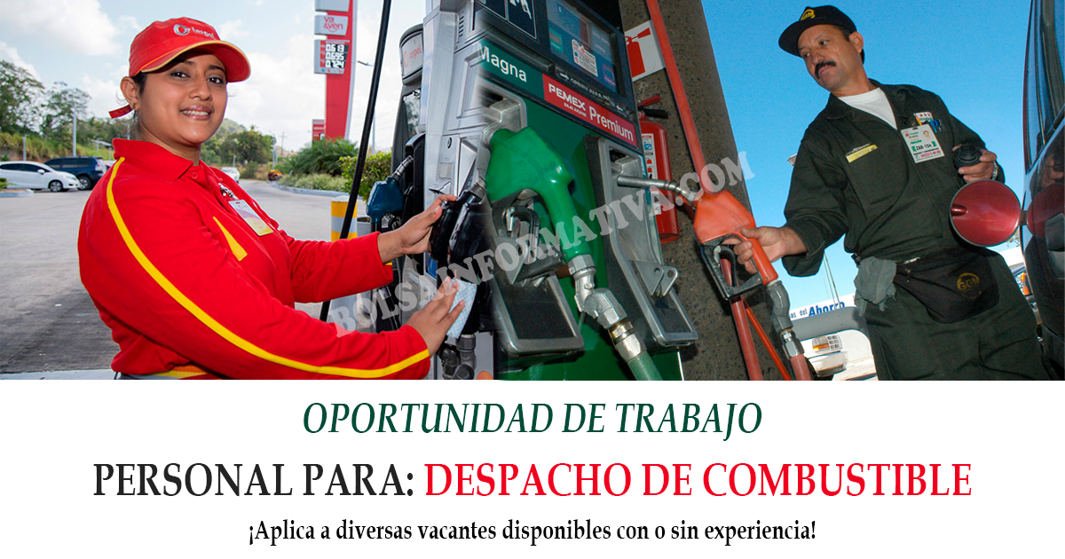 Empleos en Gasolineras: Se solicita personal para distintas áreas ...